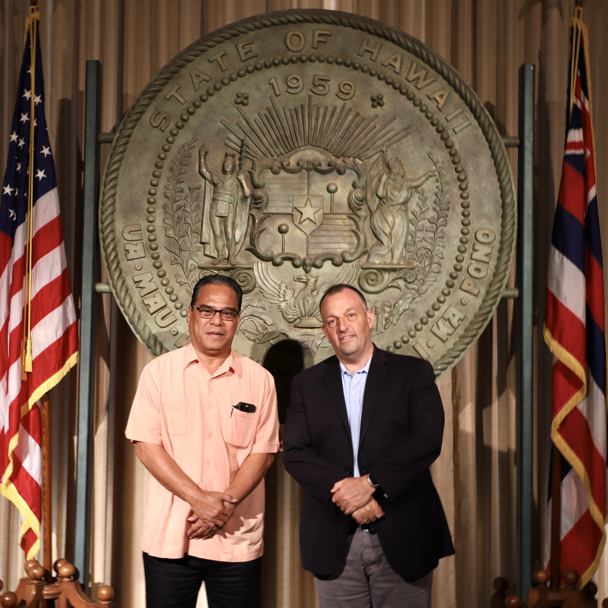 President Simina meets with Governor Green of Hawaii and US Indo ...